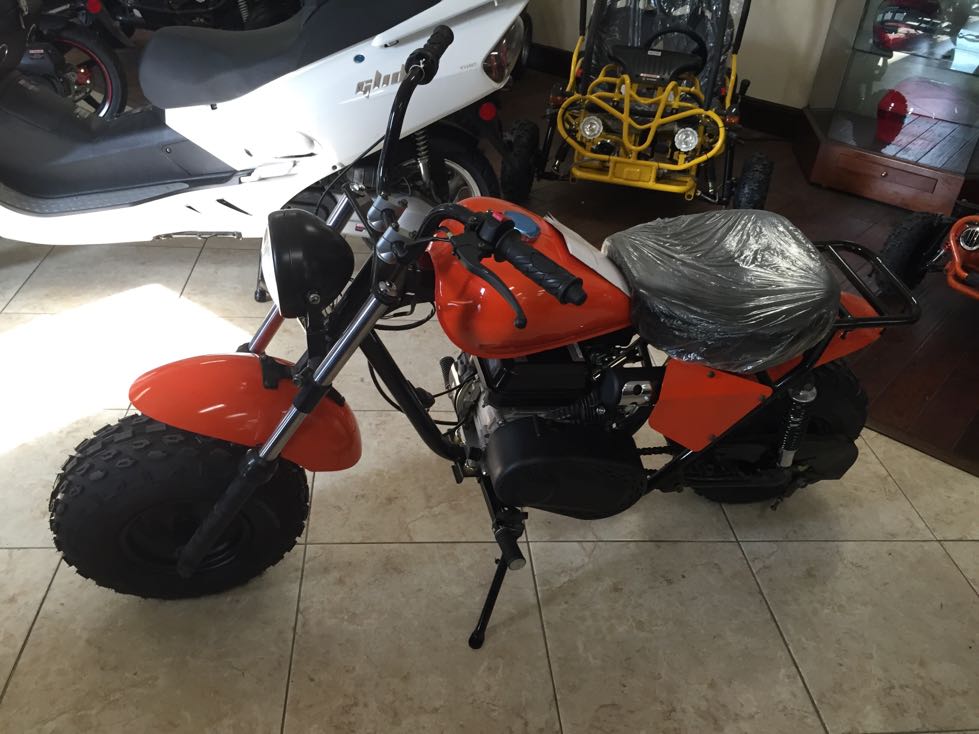 Brand New 200cc Mini Bike. Available color: Red, Blue, Black, Orange ...