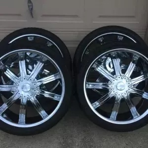 22 inch Chrome rims wheels. W/ tires 5x115 5x120 for sale in McKinney ...